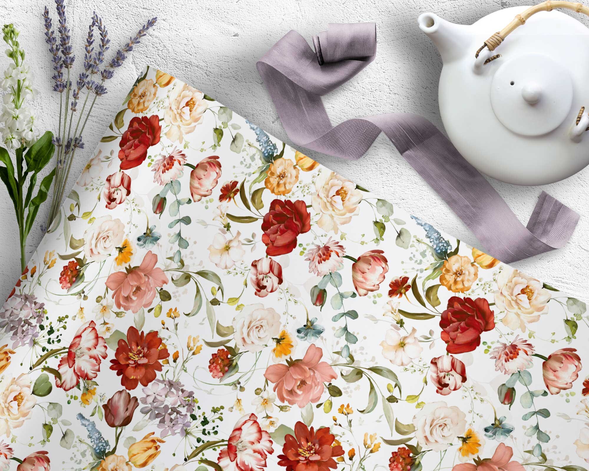 Wedding Gift Wrapping Paper Wildflower Garden Bridal Birthday - Etsy