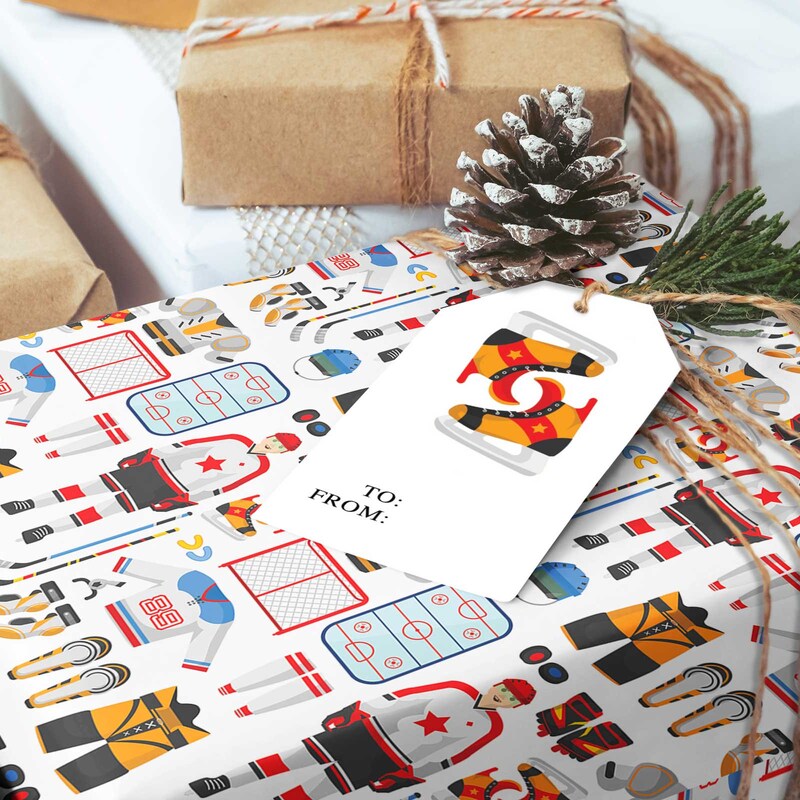 Hockey Wrapping Paper - Etsy