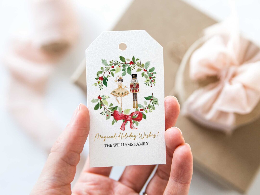 Nutcracker Ballet Personalized Christmas Gift Tags Labels Printed ...