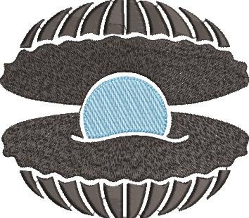 Pearl Shell Machine Embroidery Design,pearl Embroidery Design - Etsy