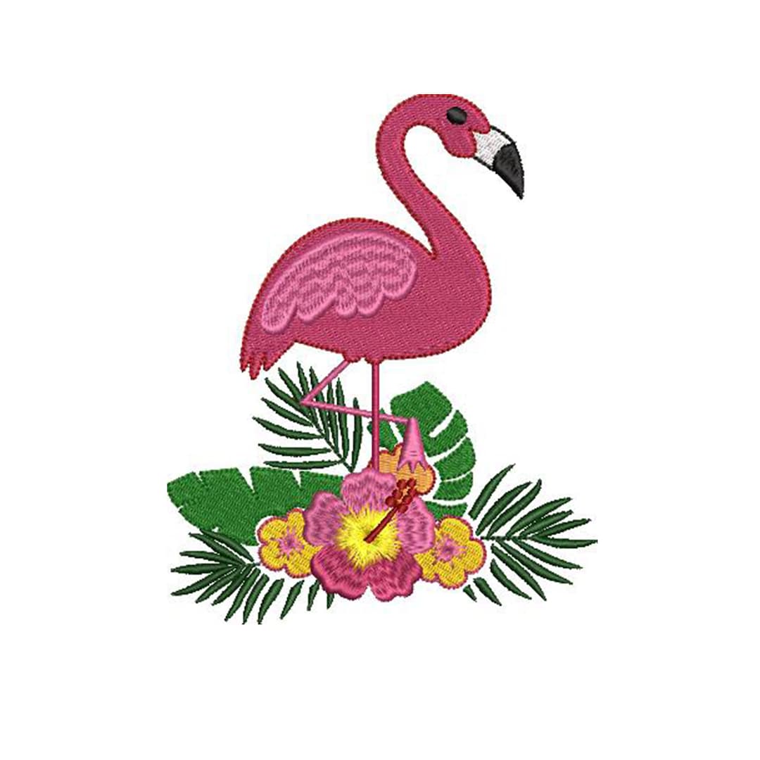 Flamingo Embroidery Design, Pink Flamingo Digital Embroidery - Etsy
