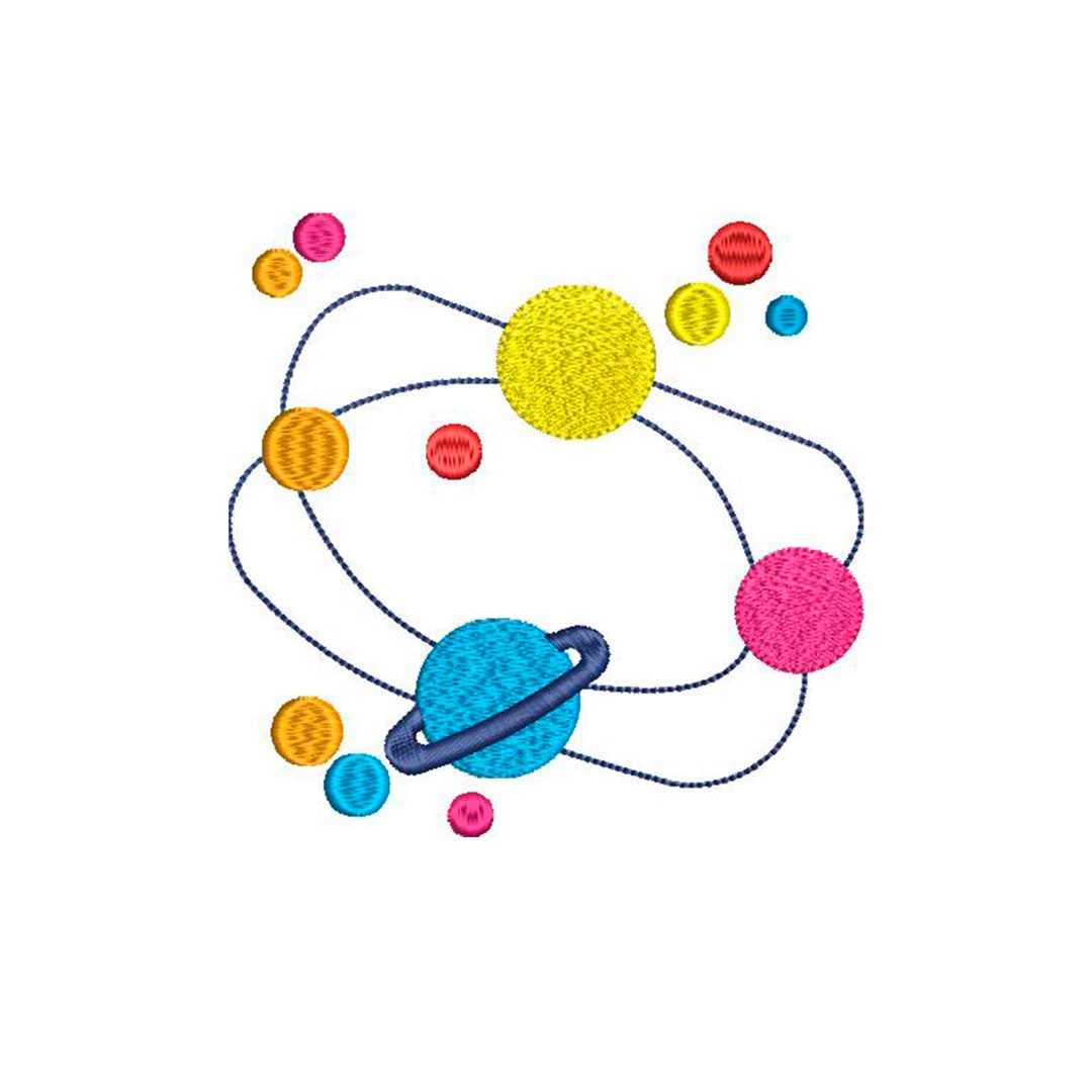 Planet Machine Embroidery Design,3 Sizes - Etsy