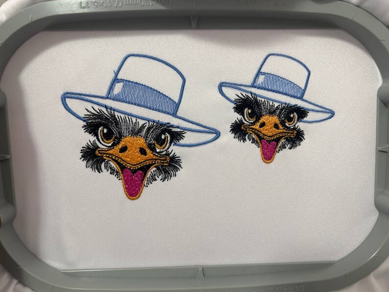 Ostrich in a Hat Embroidery, 3 Sizes - Etsy