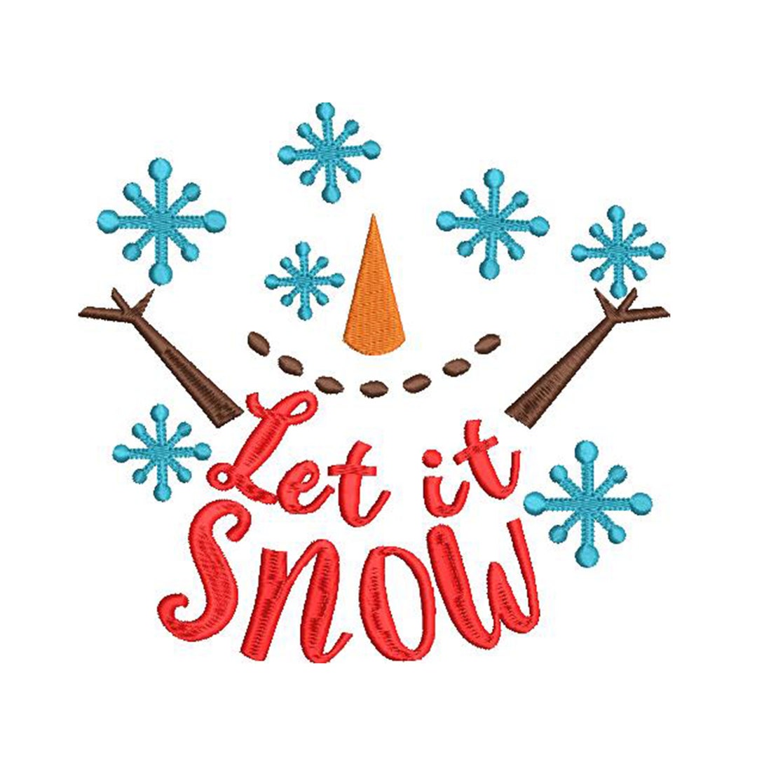 Let It Snow Funny Machine Embroidery Design - Etsy