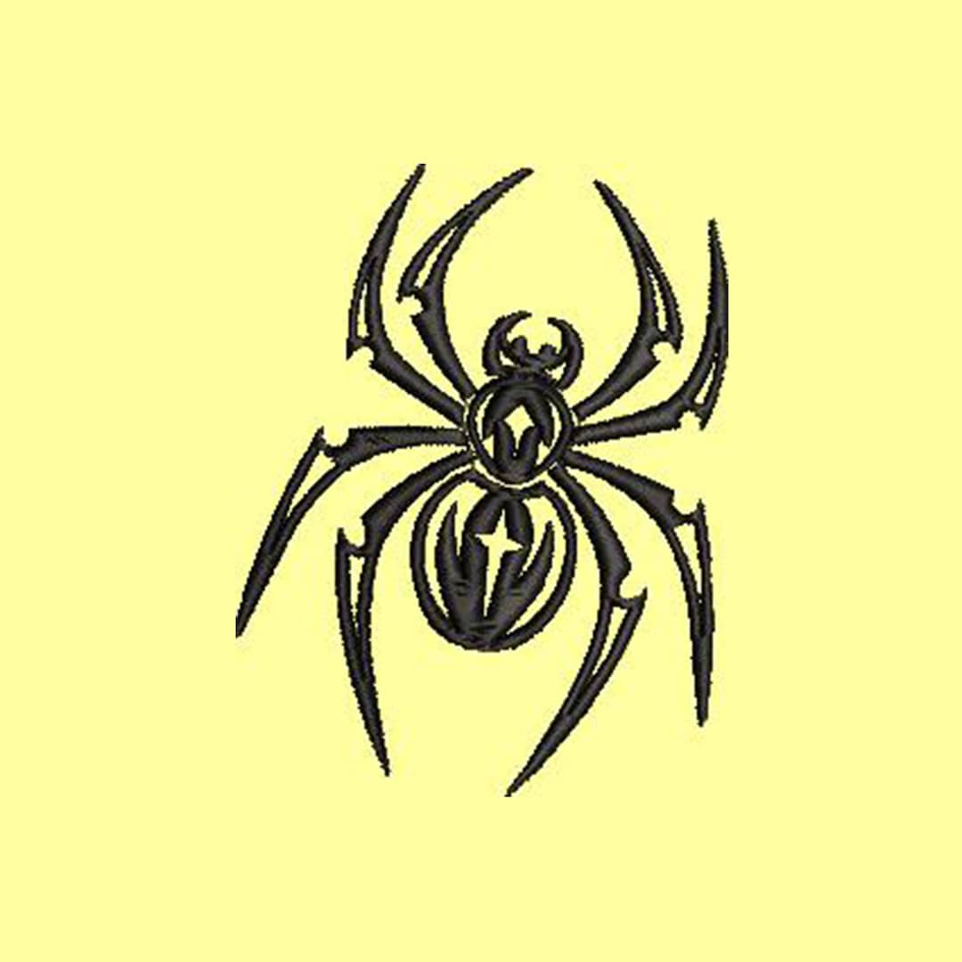 Black Spider Embroidery Design, 4 Sizes - Etsy