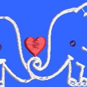 Elephants Heart Machine Embroidery Design, Elefanten, Liebe Design ...