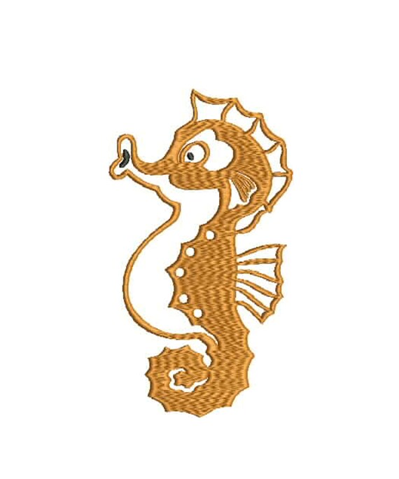 Seahorse Machine Embroidery Design Ocean Embroidery Sea | Etsy