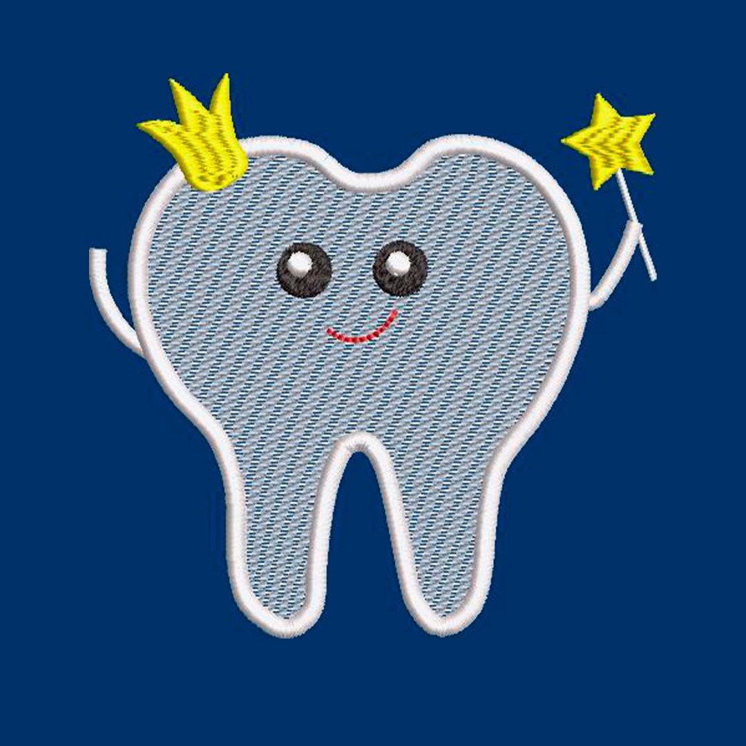 Tooth Fairy Embroidery Design,machine Embroidery Tooth Design - Etsy