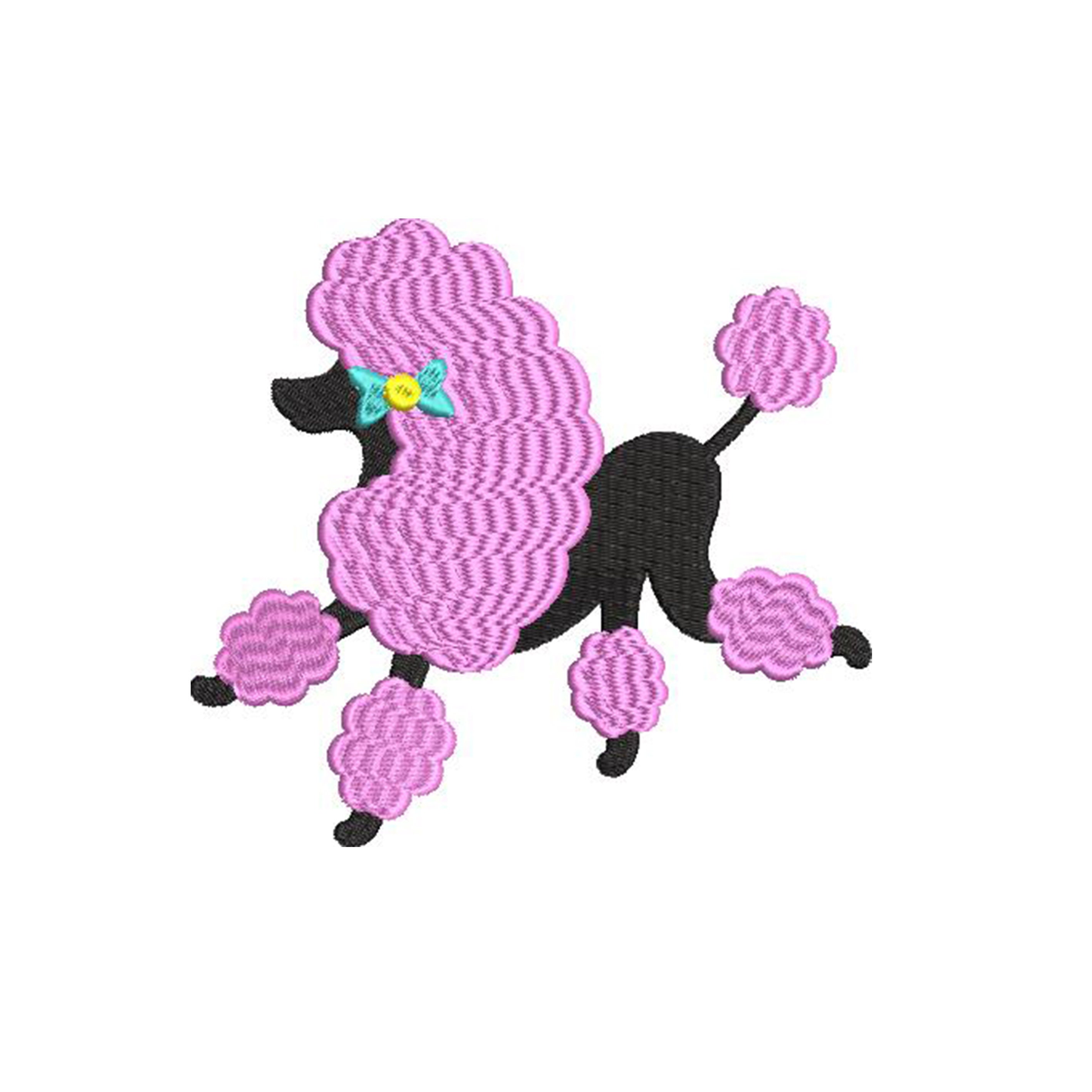 Poodle Embroidery Design 3 Sizes - Etsy