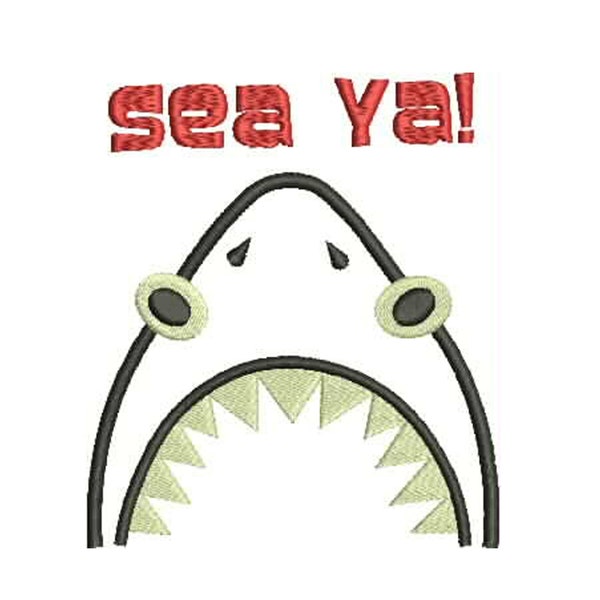 Shark Applique Embroidery Design - Etsy