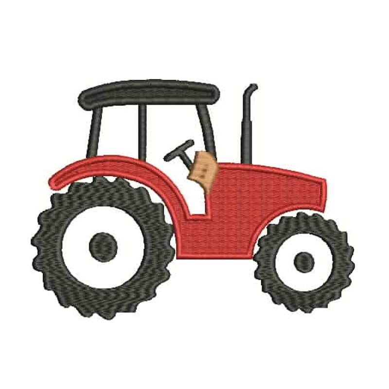 Machine Embroidery Design Tractor - Etsy