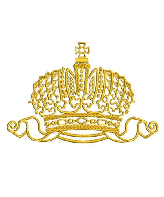 Royal Crown Machine Embroidery Designking's Crown | Etsy