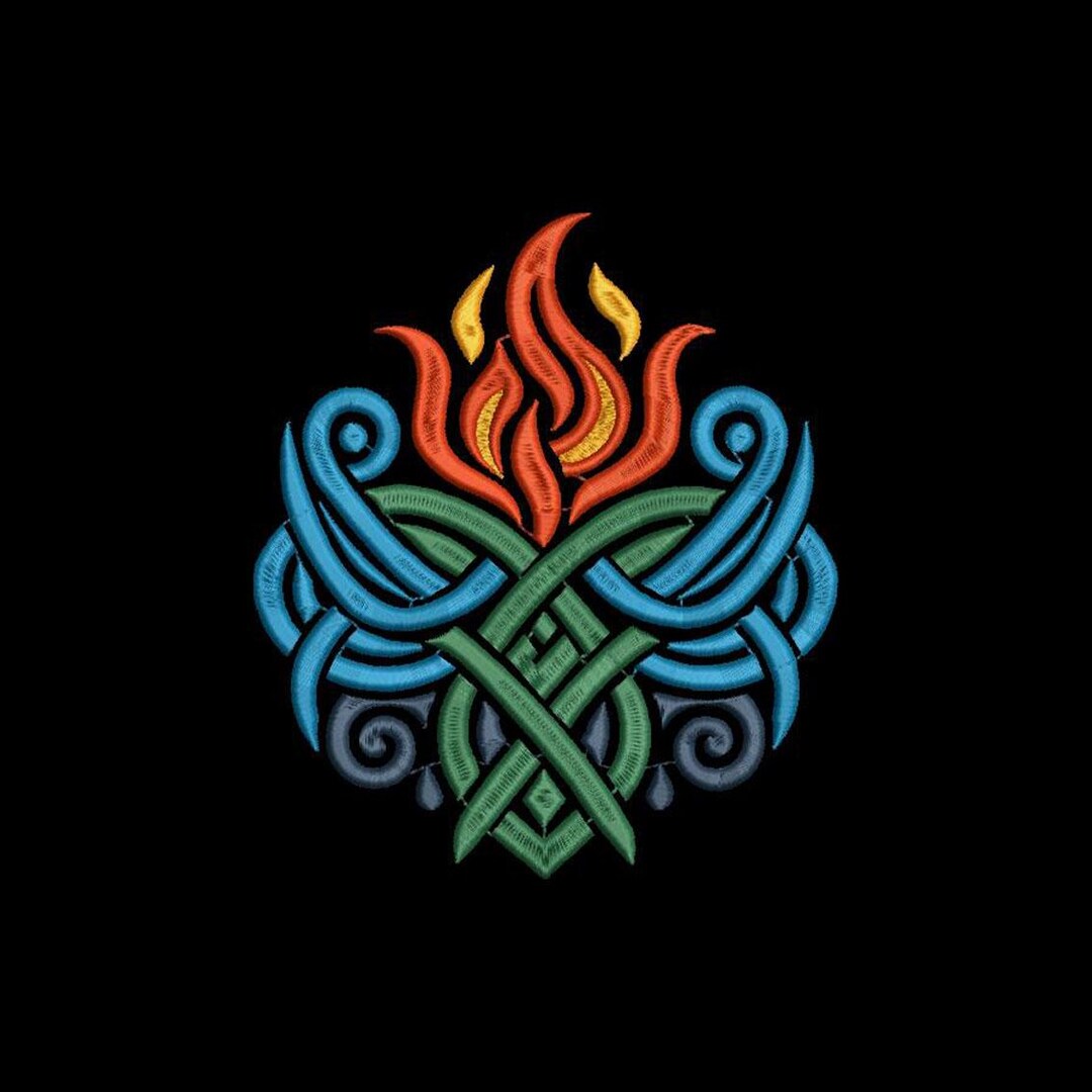 Fire Celtic Embroidery Design,4 Sizes - Etsy