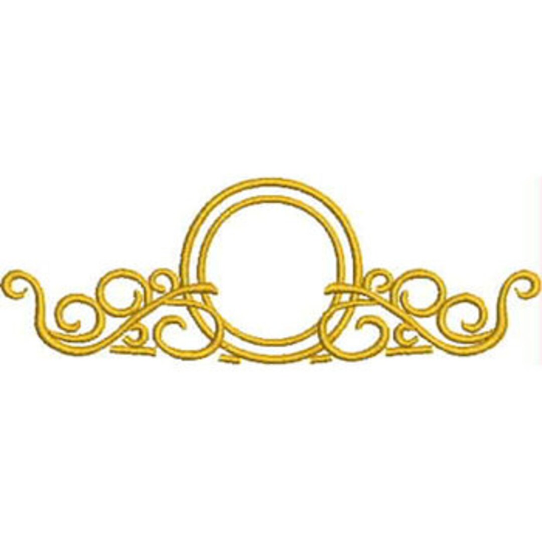 Royal Monogram Frame Machine Embroidery Design - Etsy