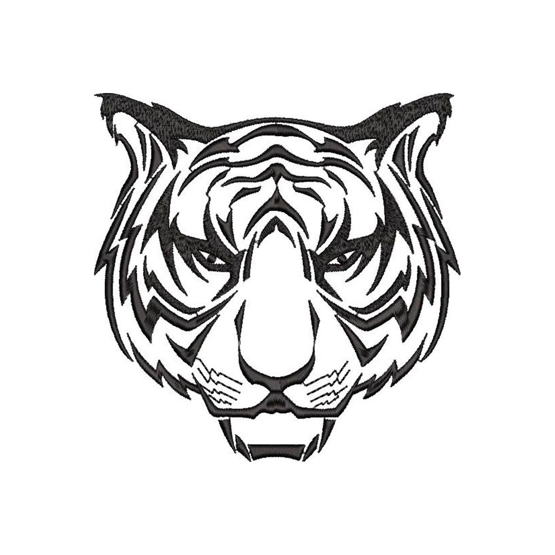 Tiger Face Machine Embroidery Design,4 Sizes - Etsy
