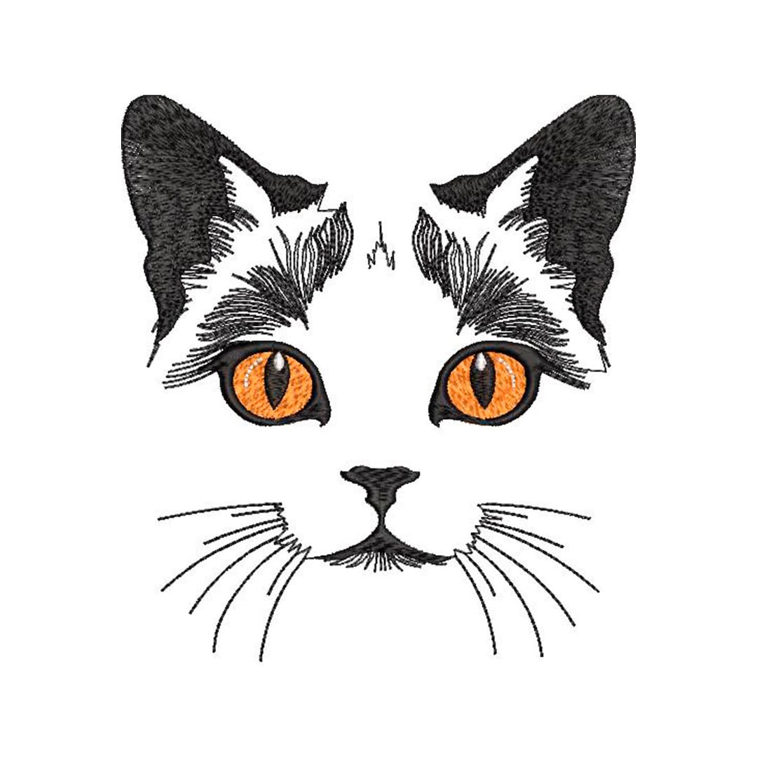 Cat Face Embroidery Design,4 Sizes - Etsy
