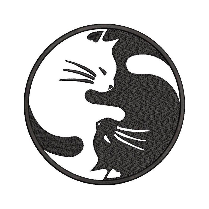 Ying Yang Cat Pattern - Etsy