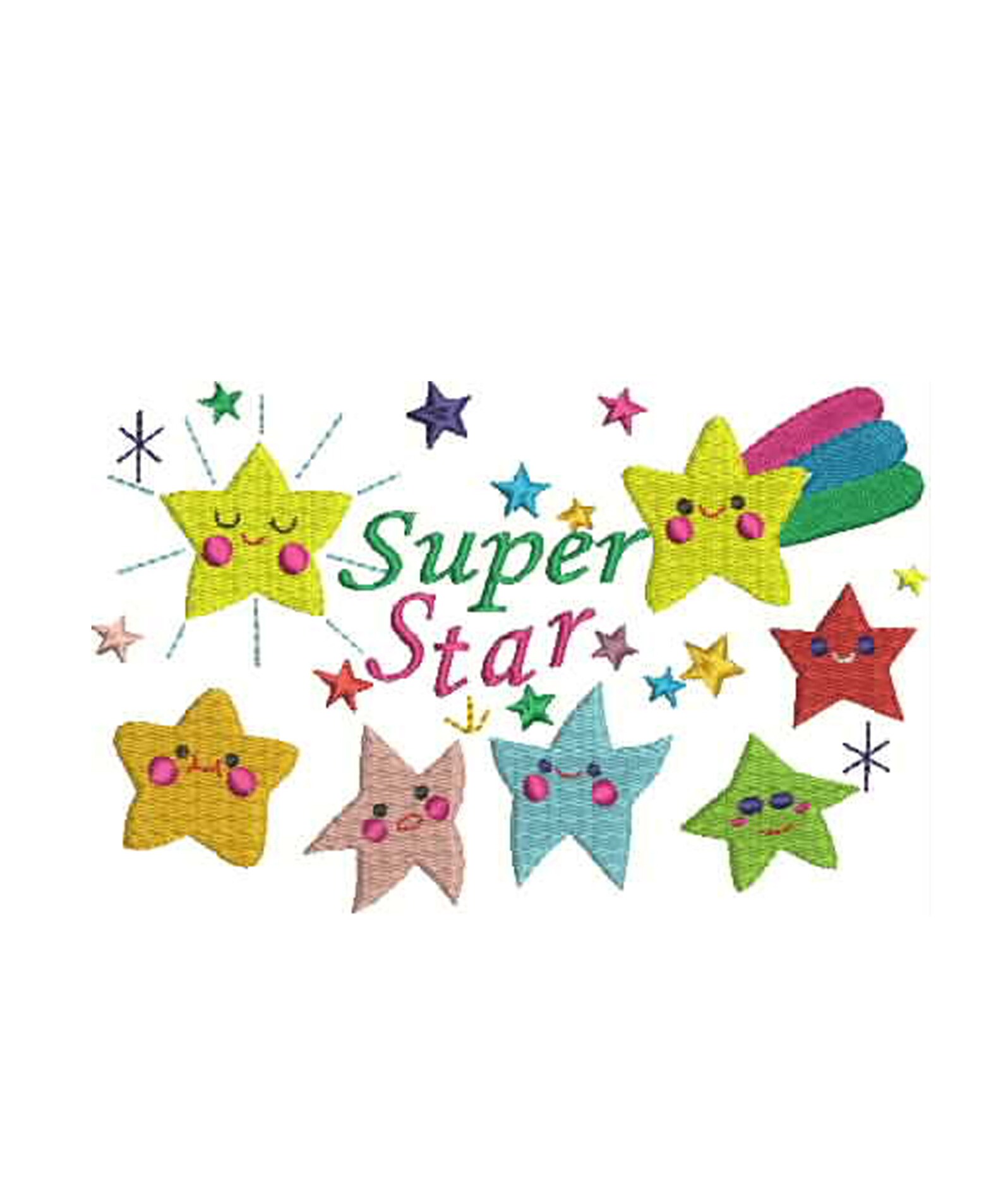 Super Star Machine Embroidery Design.stars Embroidery | Etsy