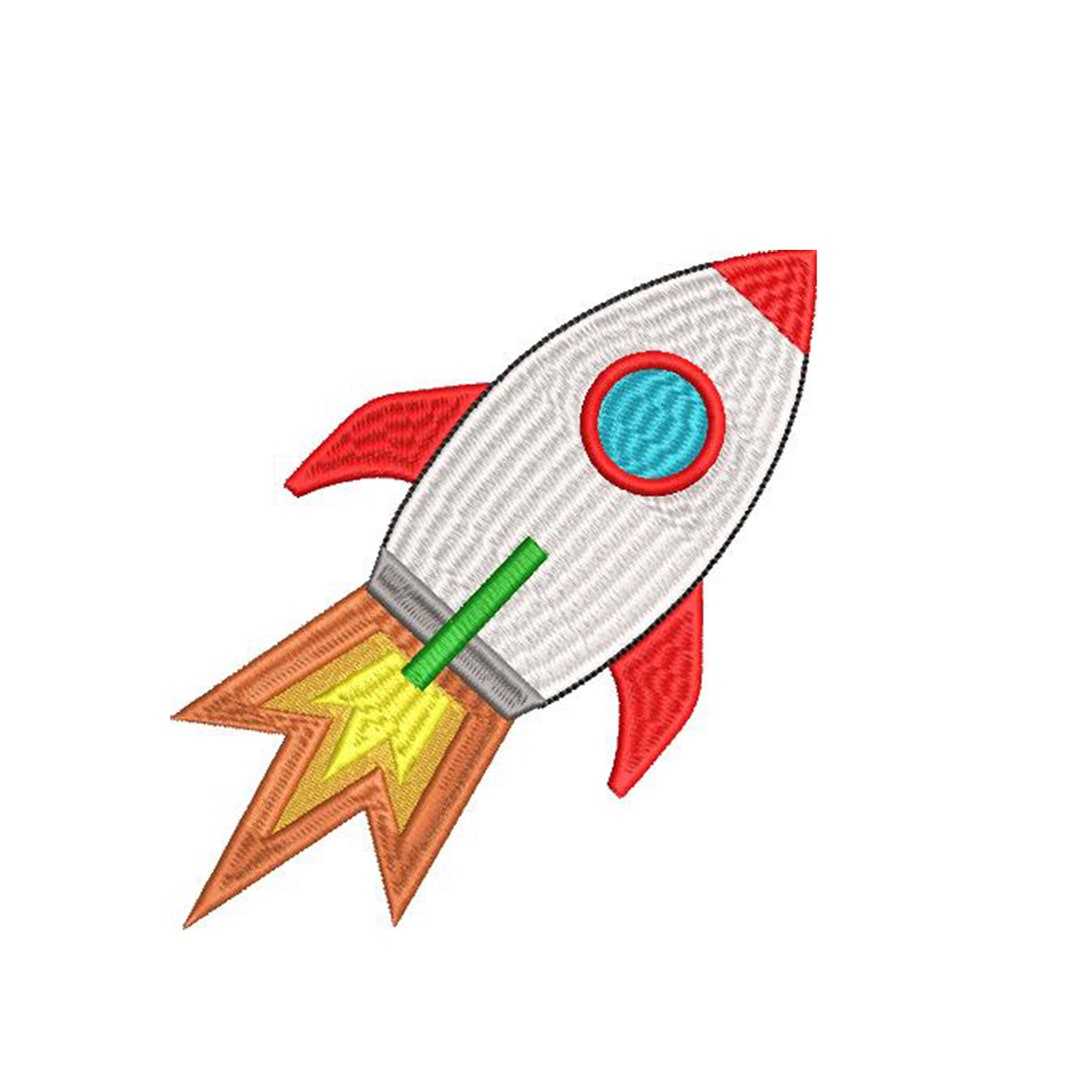 Rocket Embroidery Design, Space Embroidery 4 Sizes - Etsy