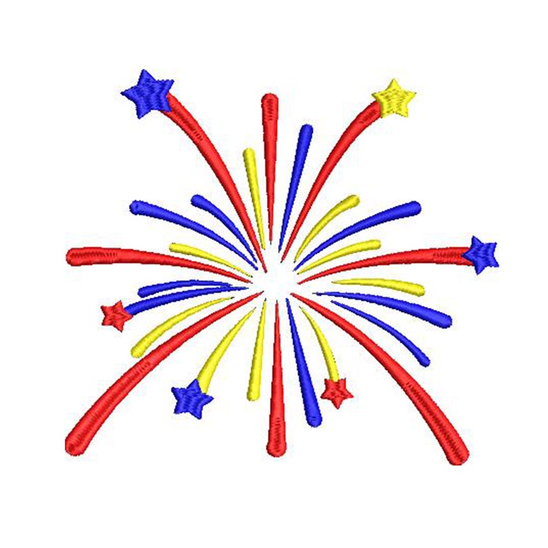 Firework Embroidery Design,4th of July Embroidery Design - Etsy