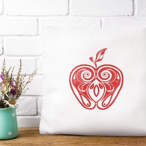 Apple Ornament Embroidery Design, 4 Sizes - Etsy