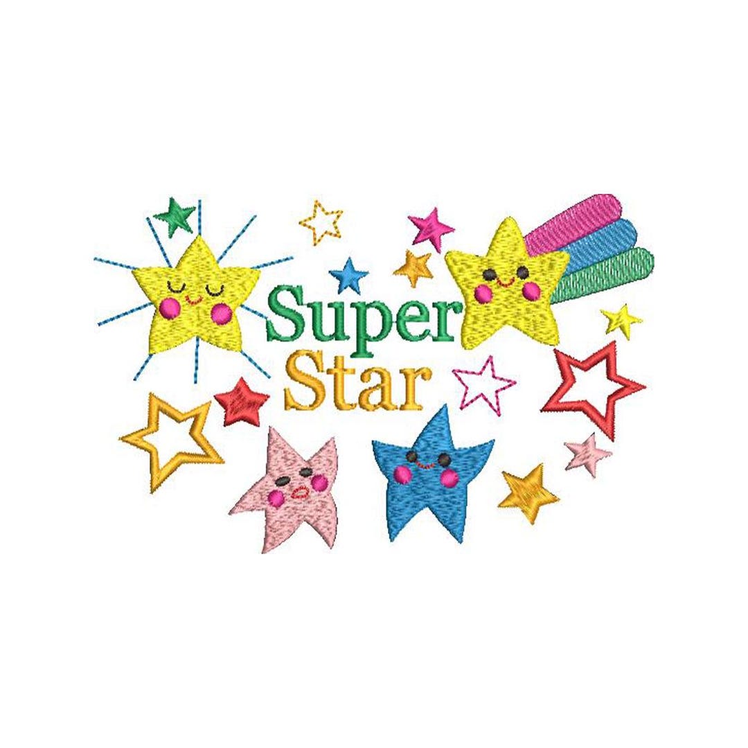 Super Star Machine Embroidery Design,3 Sizes - Etsy