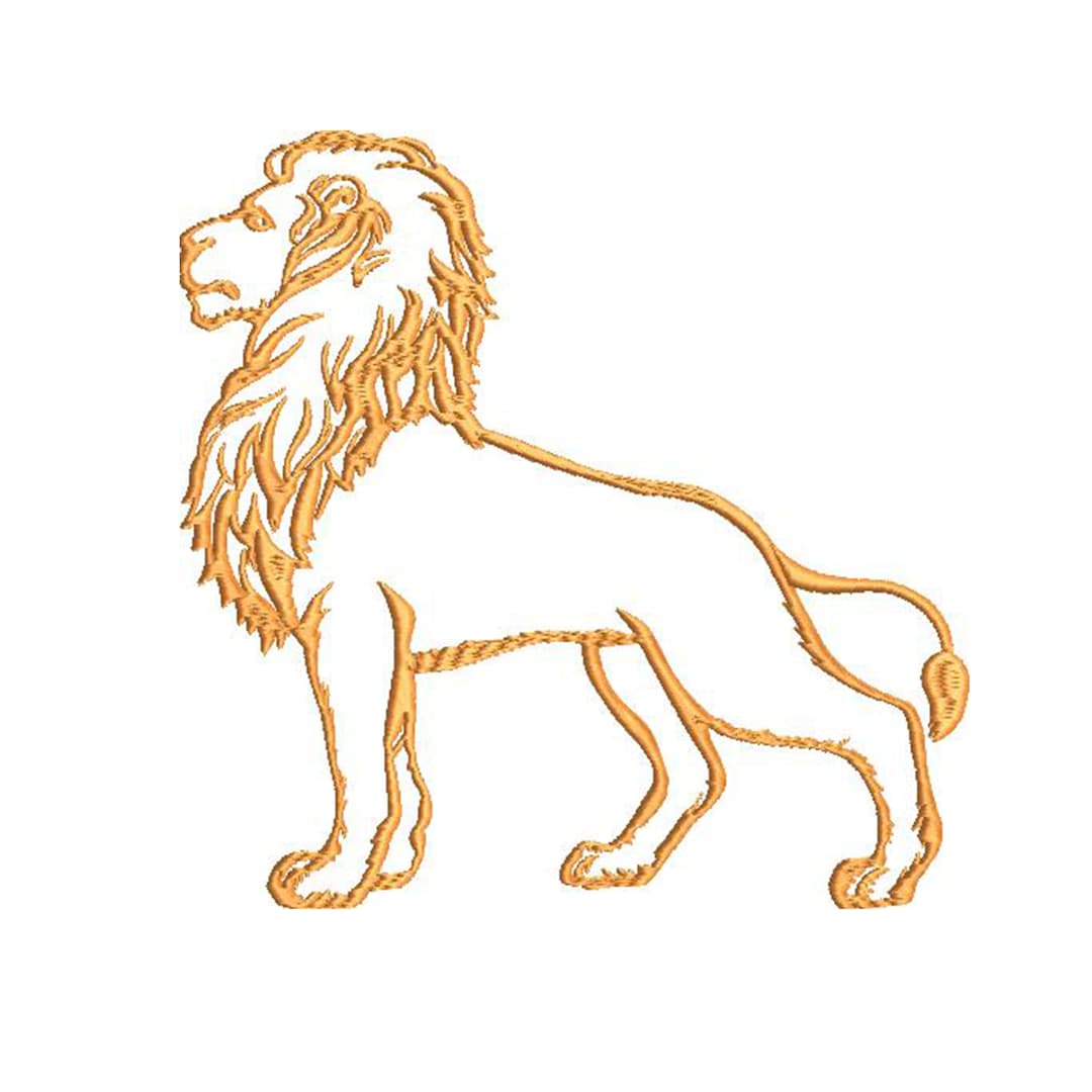 Lion Embroidery Design Big Sizes - Etsy