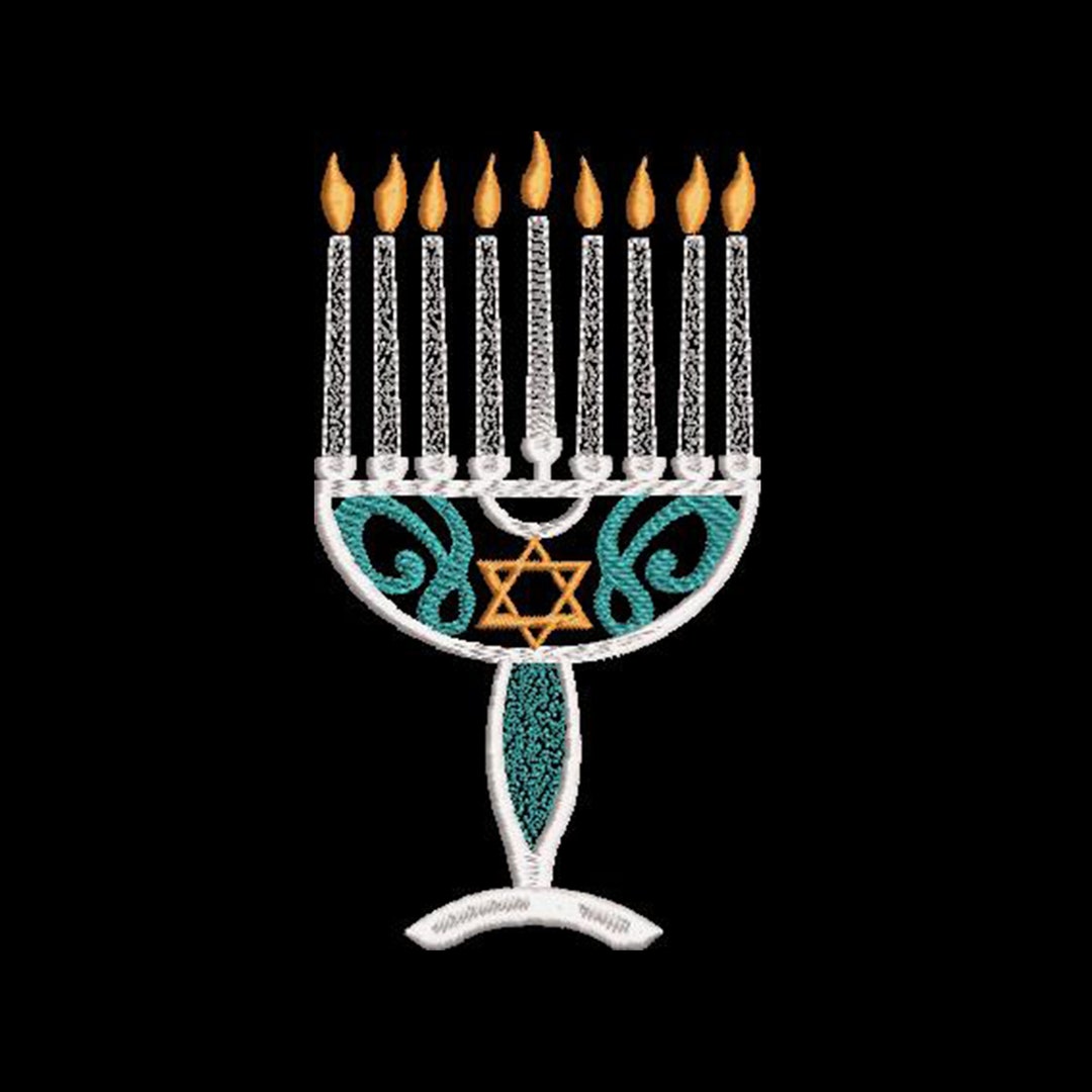 Menorah Embroidery Design, 3 Sizes - Etsy