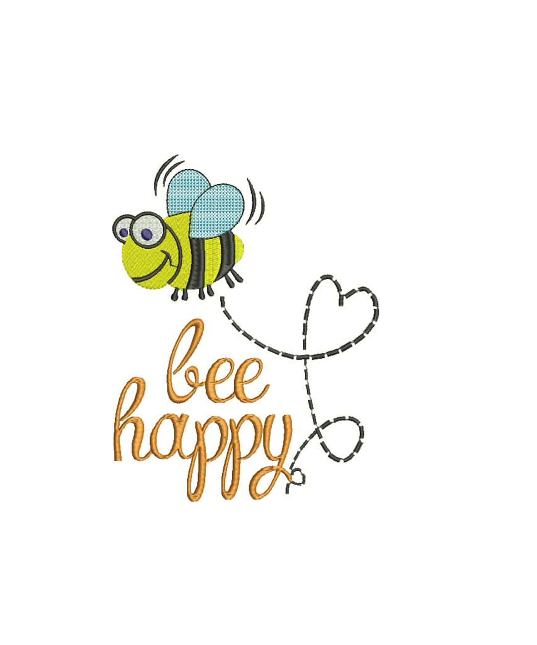 Bee Happy Embroidery Designbee Embroidery Design - Etsy