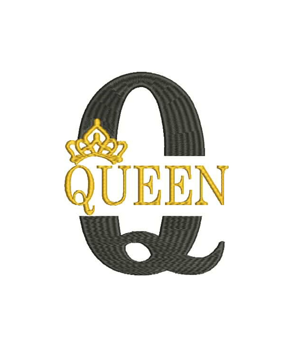 Queen Monogram Machine Embroidery Design - Etsy