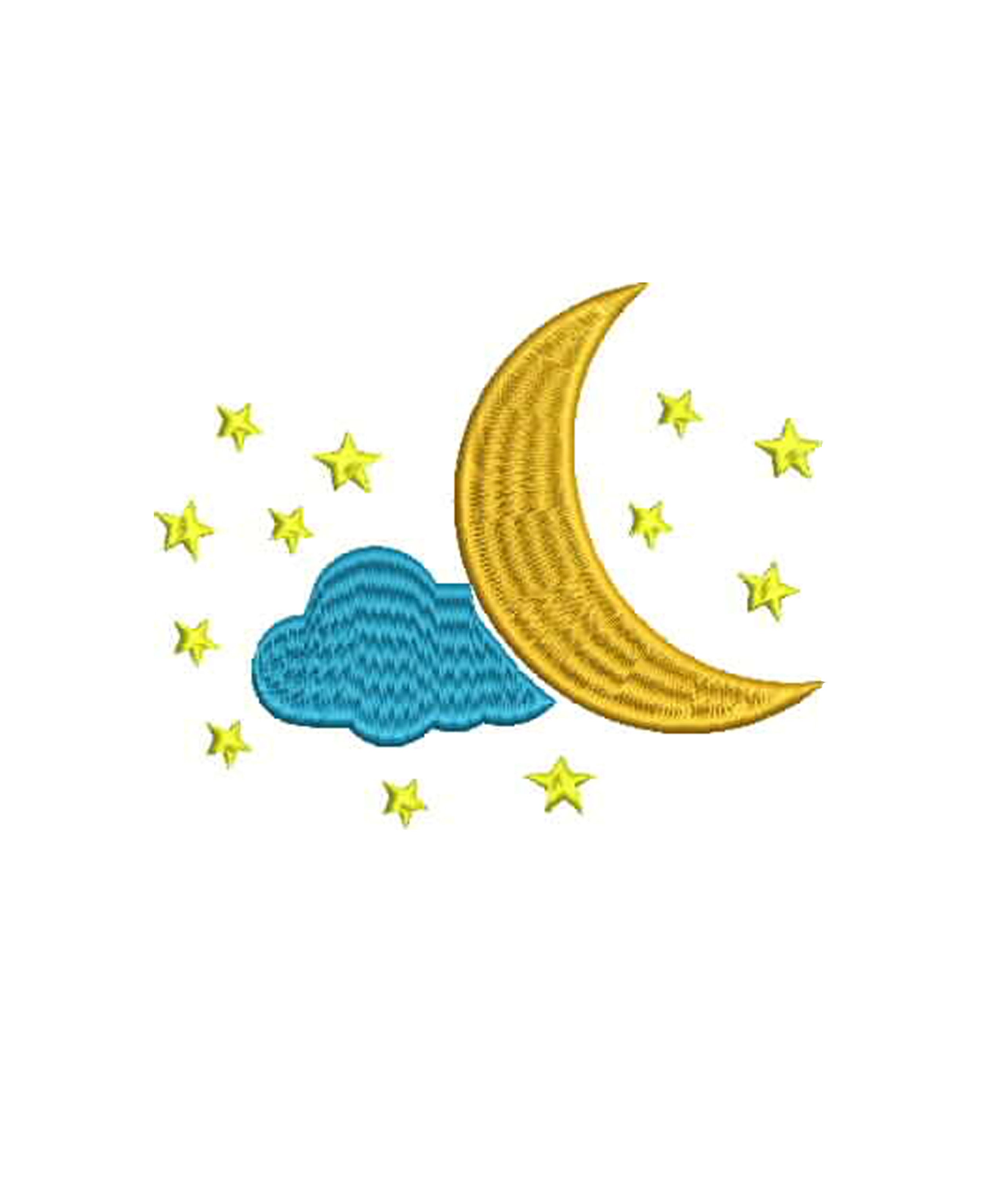 Moon Embroidery Designcloud-moon Embroidery Design - Etsy