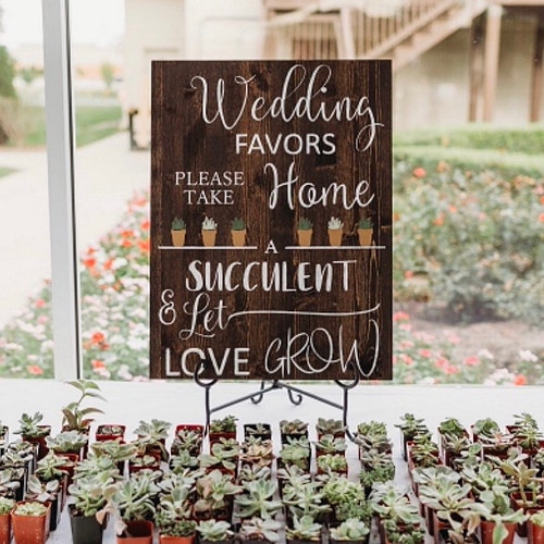 Please Take A Succulent and Let Love Grow Sign-12x - Etsy