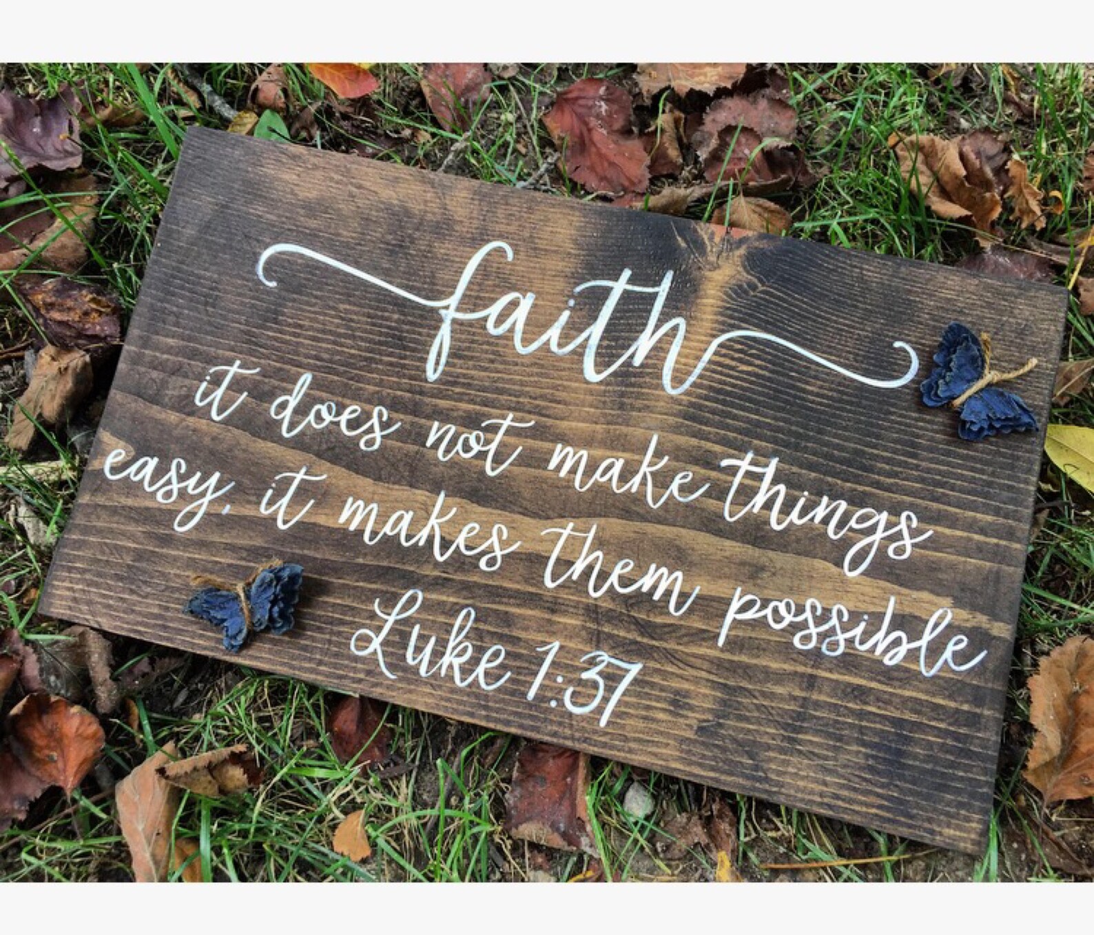 Luke 1 37 Luke Chapter One Religious Wooden Sign Faith Etsy
