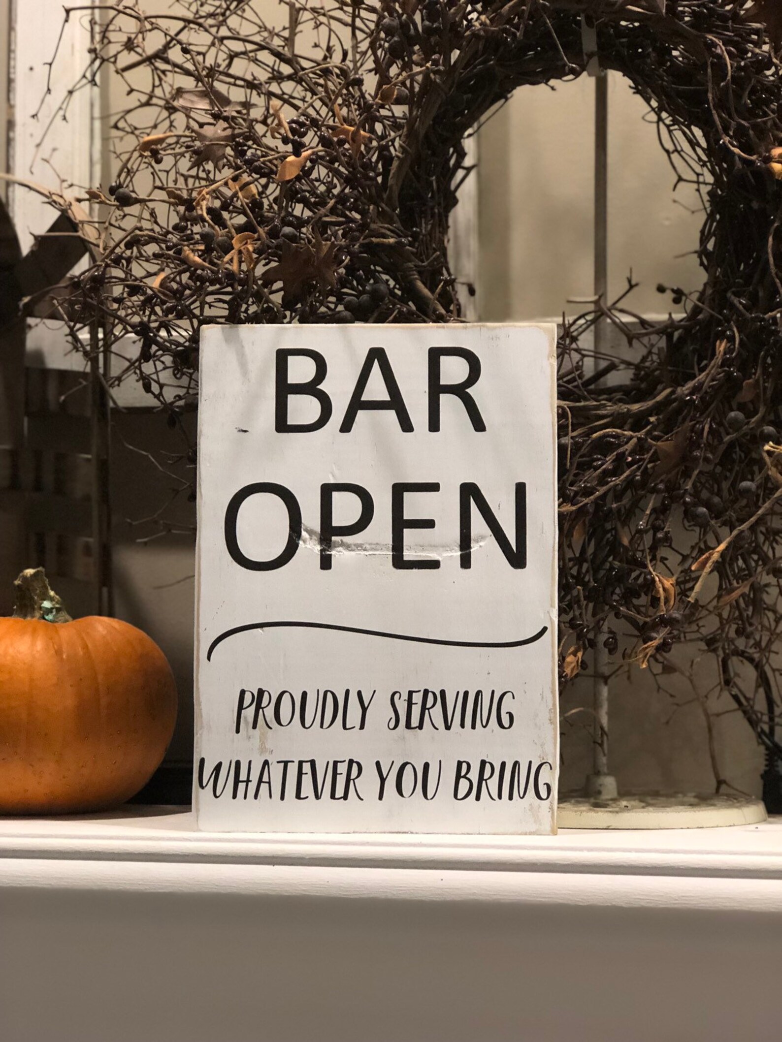 Bar Open Sign Open Bar Sign Bar Decor BYOB Humor Decor - Etsy