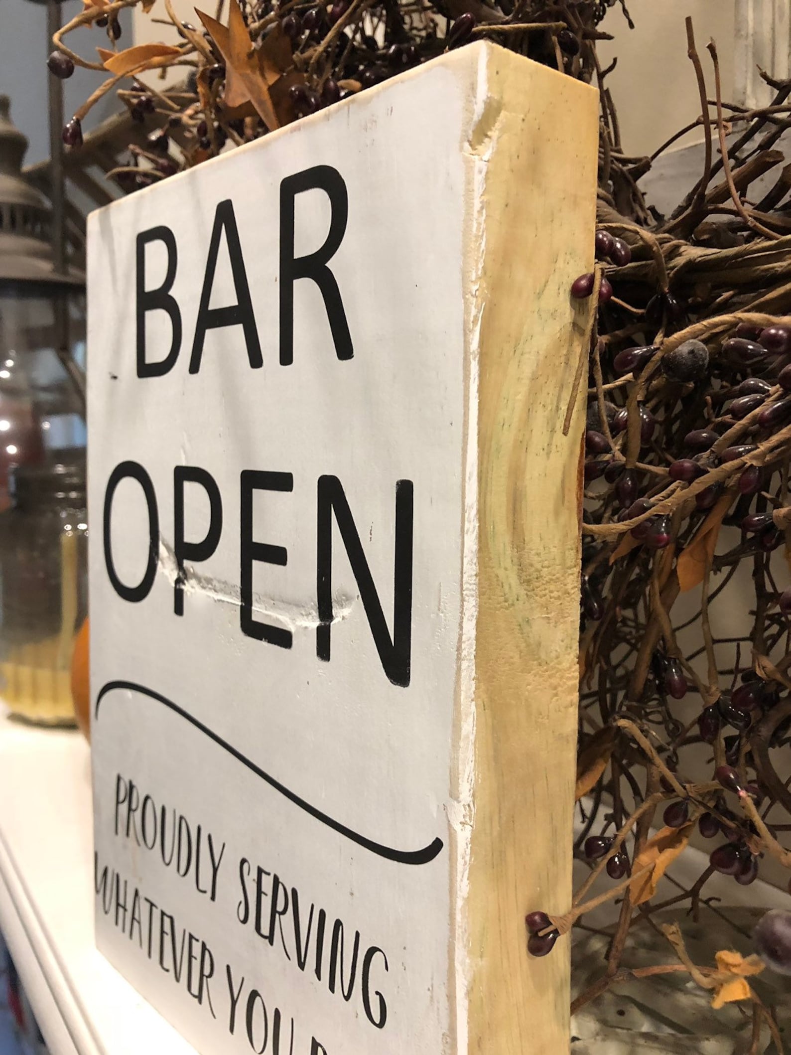 Bar Open Sign Open Bar Sign Bar Decor BYOB Humor Decor - Etsy