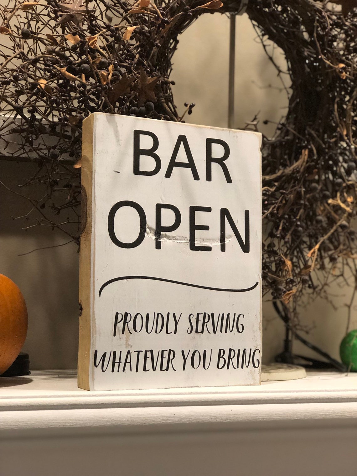Bar Open Sign Open Bar Sign Bar Decor BYOB Humor Decor - Etsy