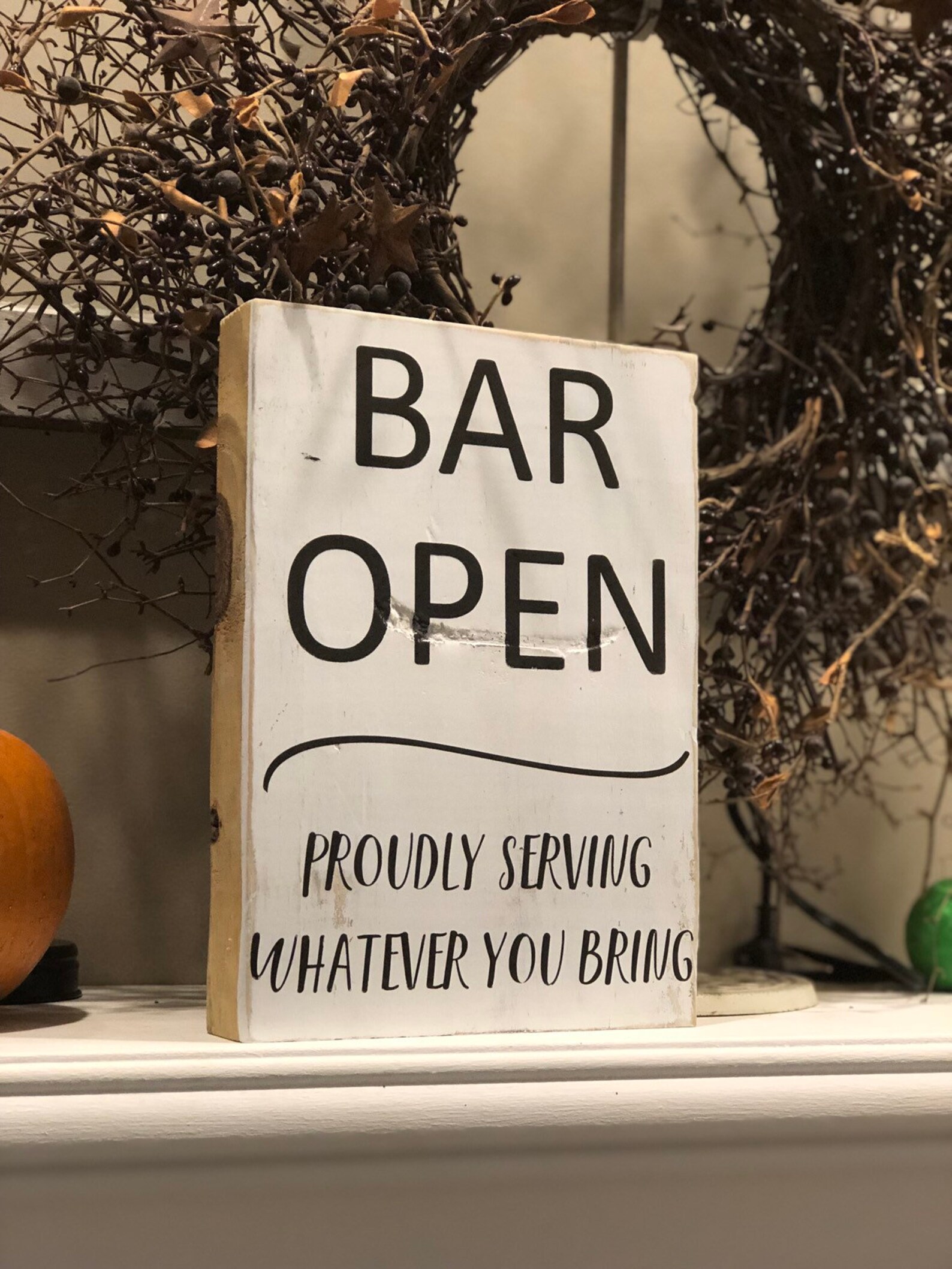 Bar Open Sign Open Bar Sign Bar Decor BYOB Humor Decor - Etsy