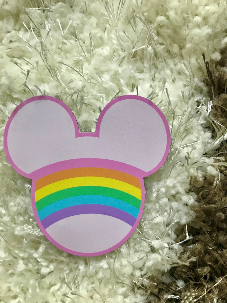 Rainbow Mouse Magnet Pink and Rainbow Desk Car or Fridge - Etsy