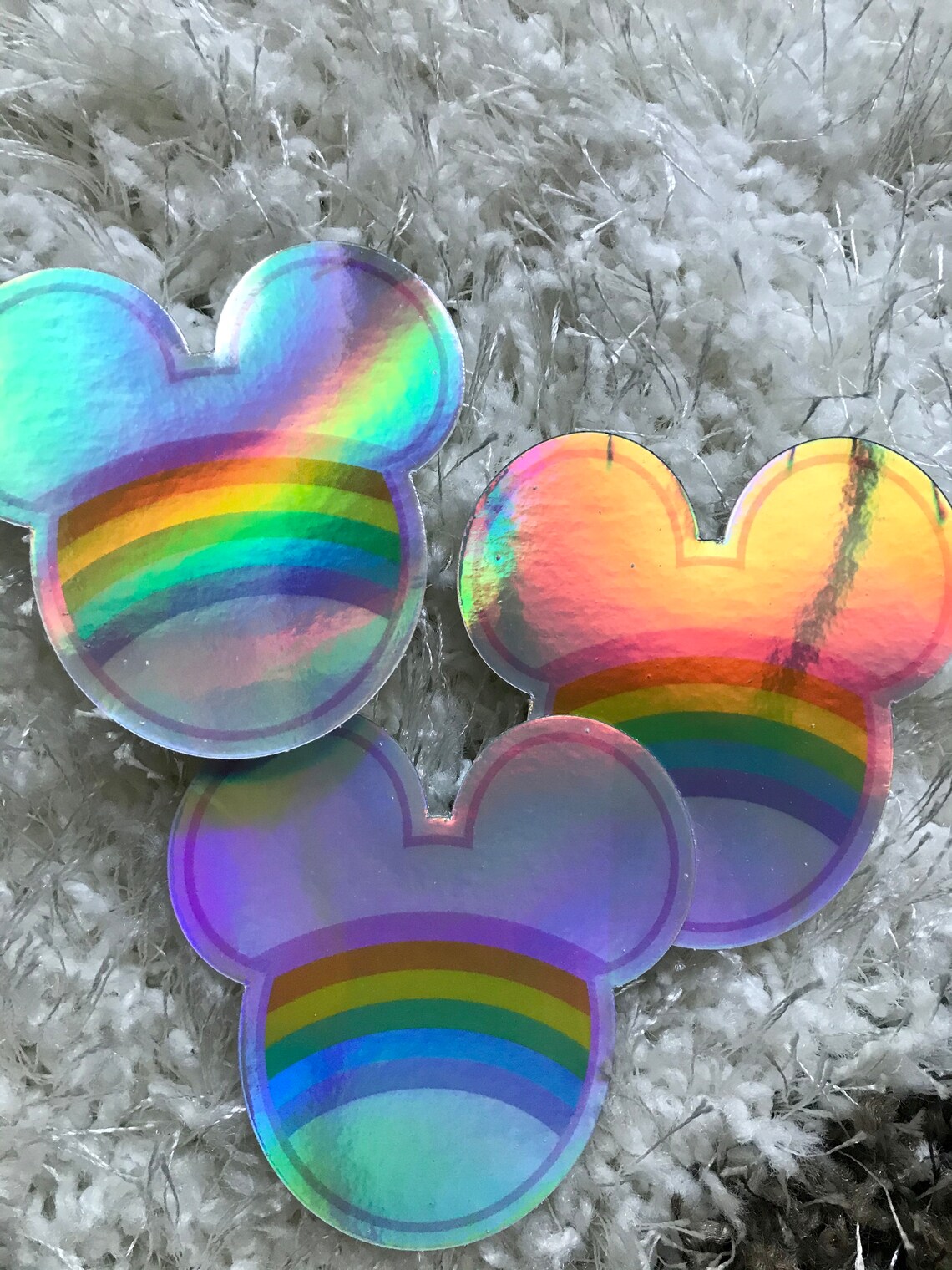Holographic Rainbow Mouse Sticker | Holographic - Etsy