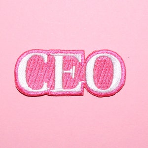CEO Patch Pink Embroidered Iron-on Patch - Etsy