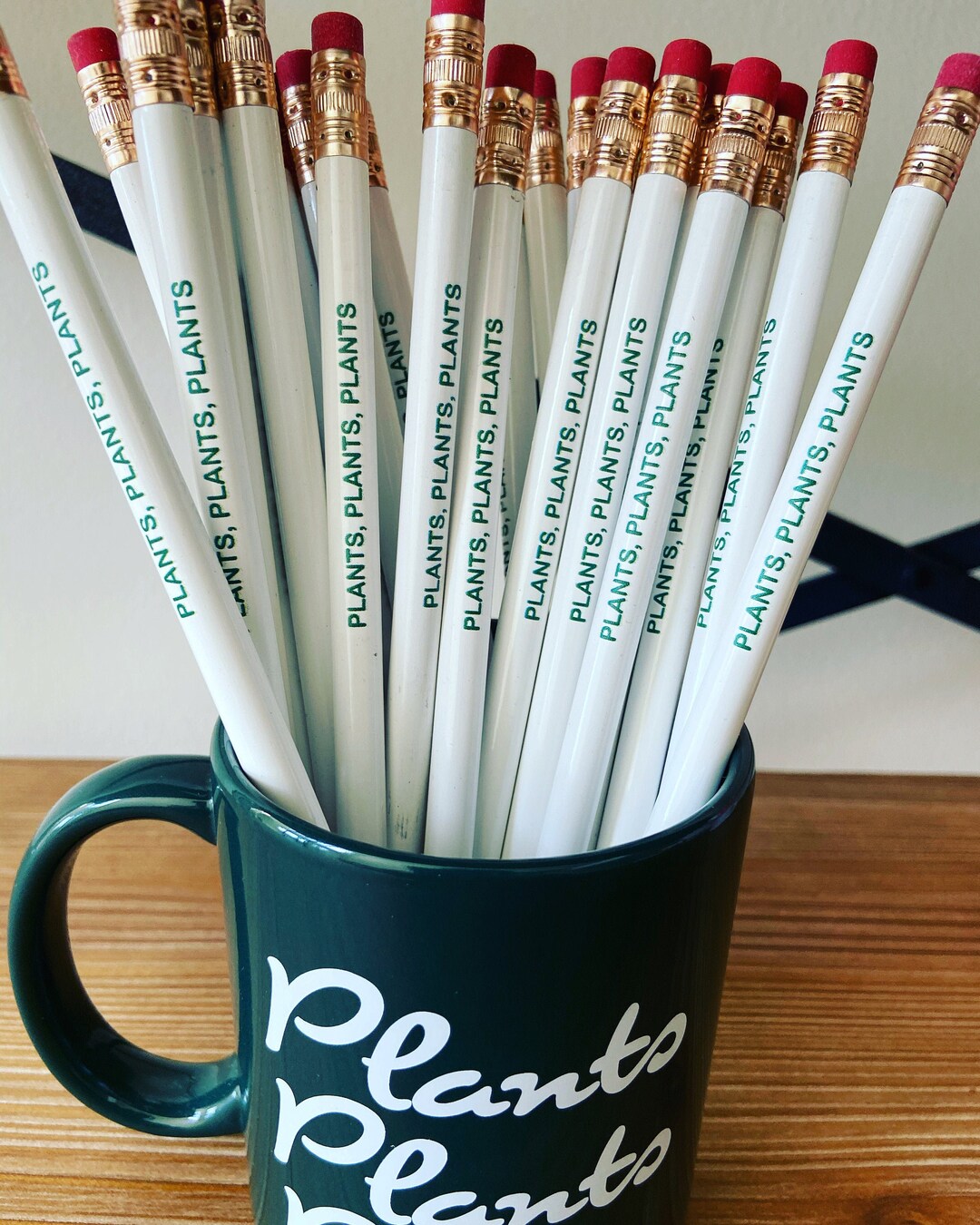 Plants, Plants, Plants Pencils | White Wooden Pencils - Etsy