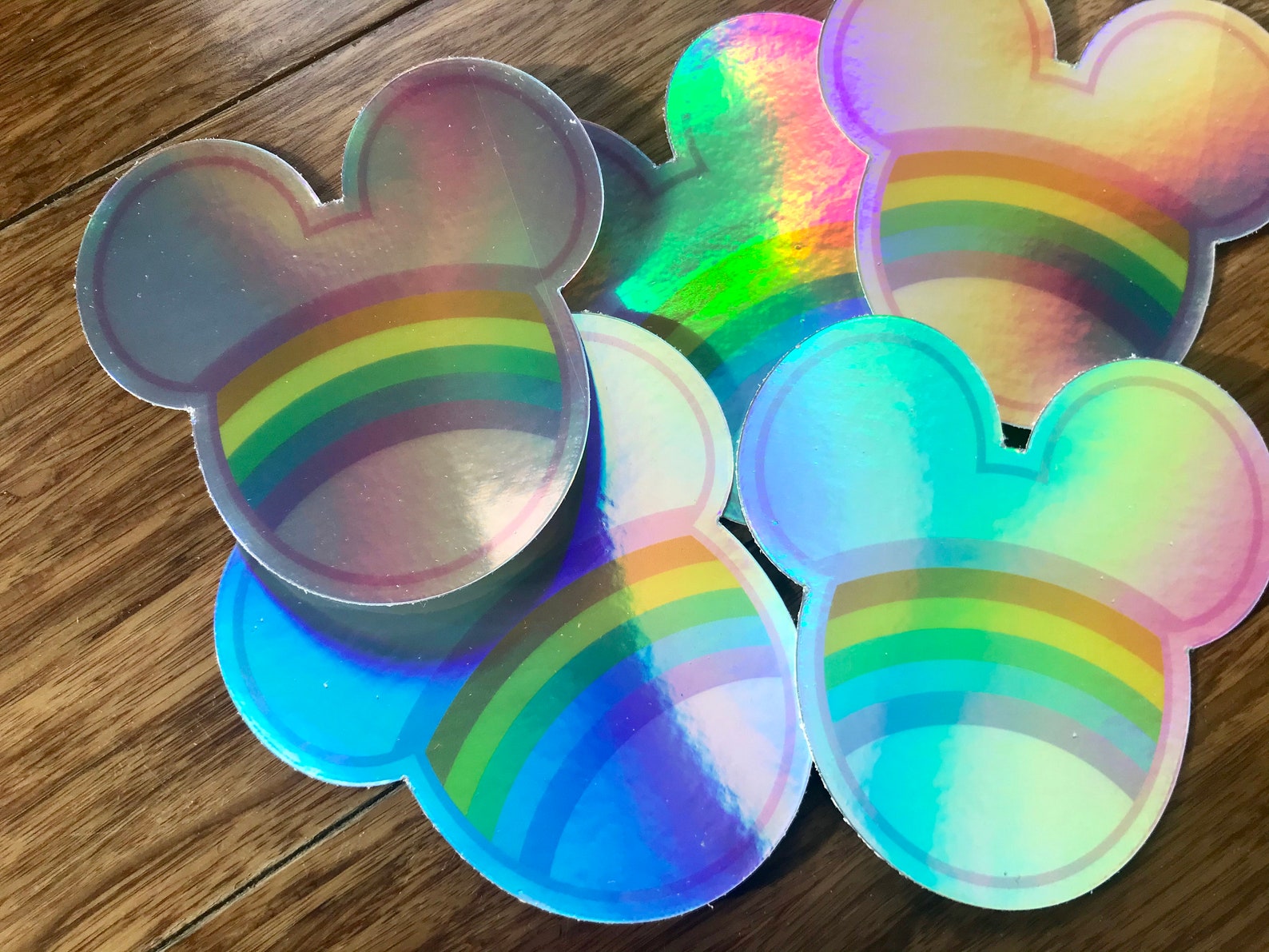 Holographic Rainbow Mouse Sticker | Holographic - Etsy