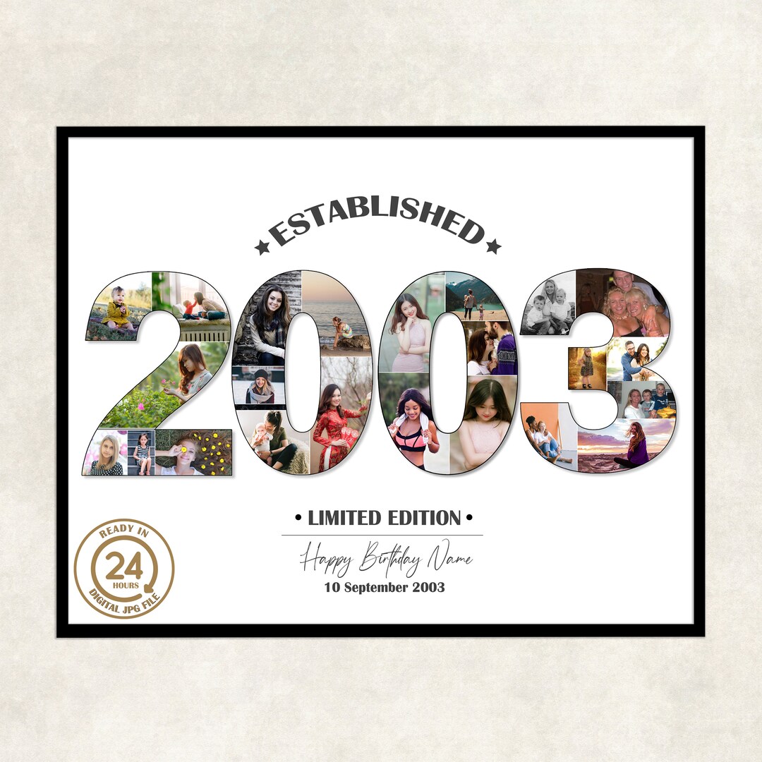 Custom 21st Birthday Photo Collage, 21st Birthday Photo Collage, 21st ...