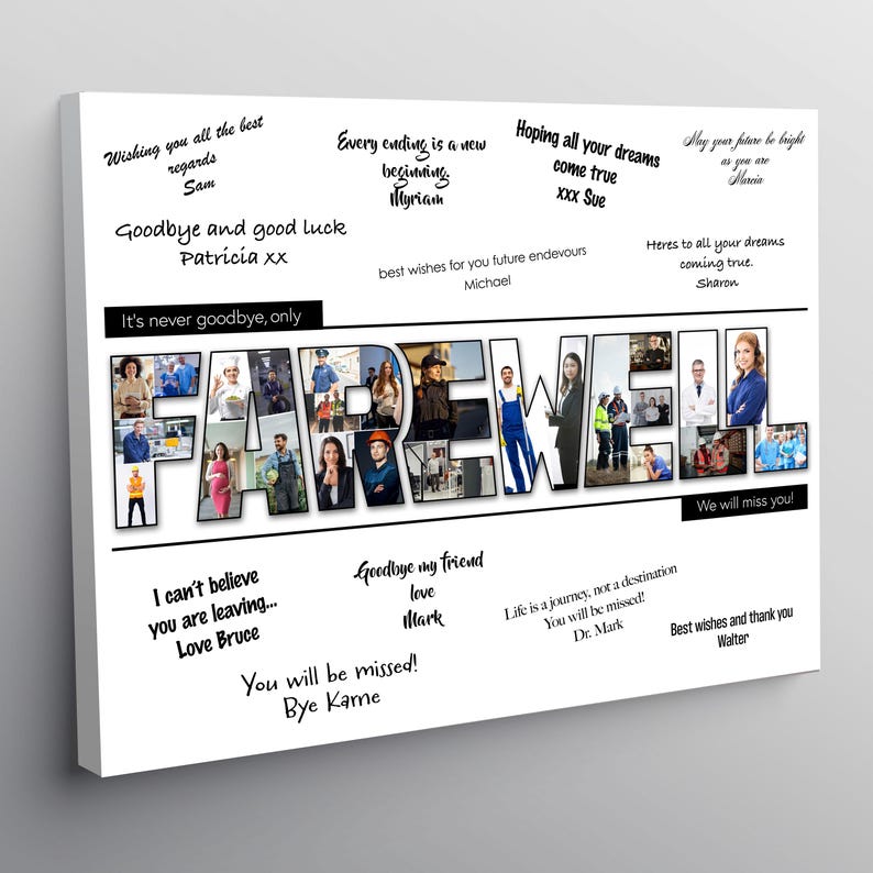 Farewell Photo Collage, Coworker Leaving Gift, CEO Leaving - Etsy