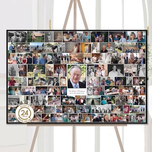 Funeral Photo Board 105 Photos, Memorial Picture Collage, Memory Photo ...