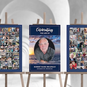 Picture Stand for Funeral 100 Photos, Celebrate Life Poster Welcome ...