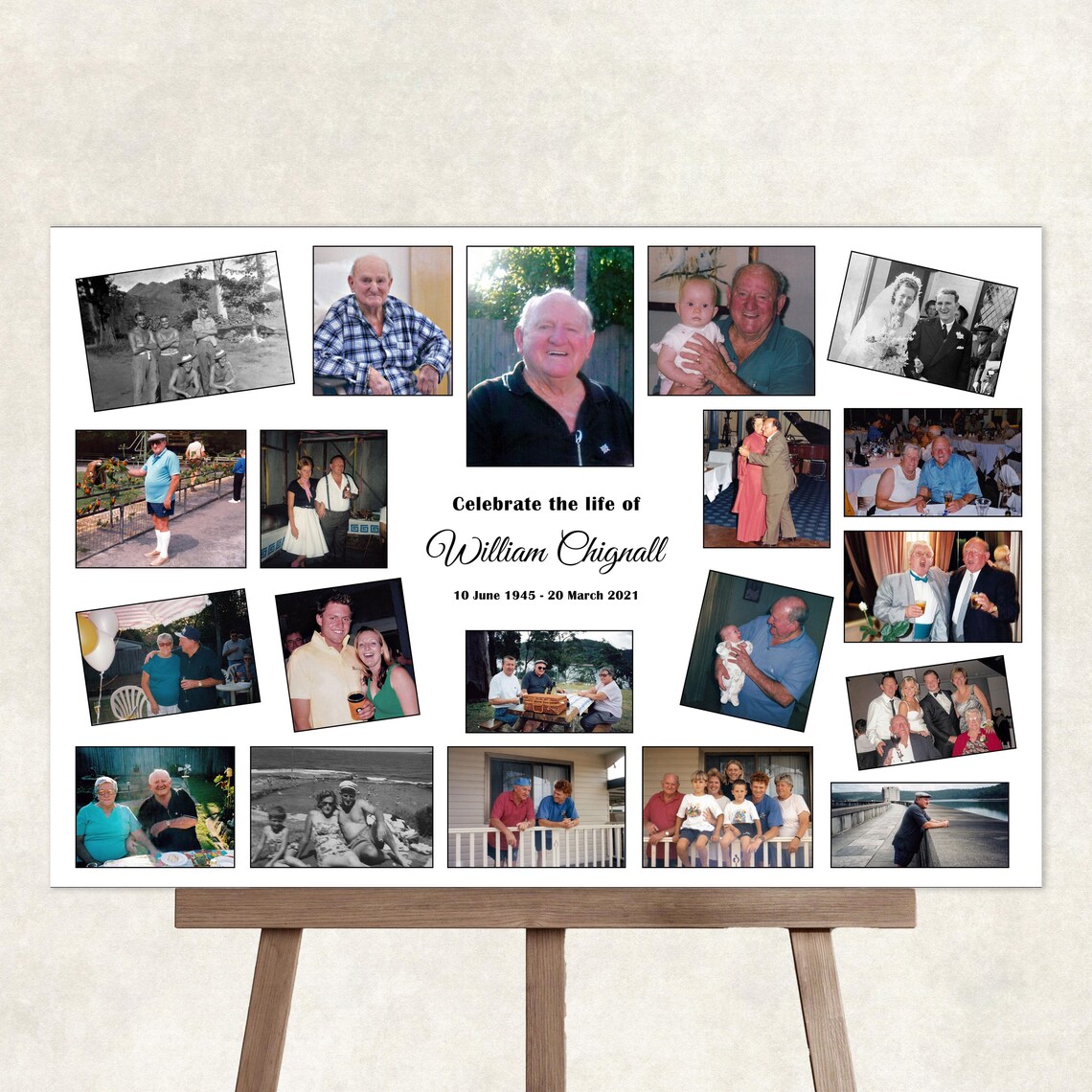 Funeral Memorial Board, Funeral Photo Collage, Funeral Display, Funeral ...