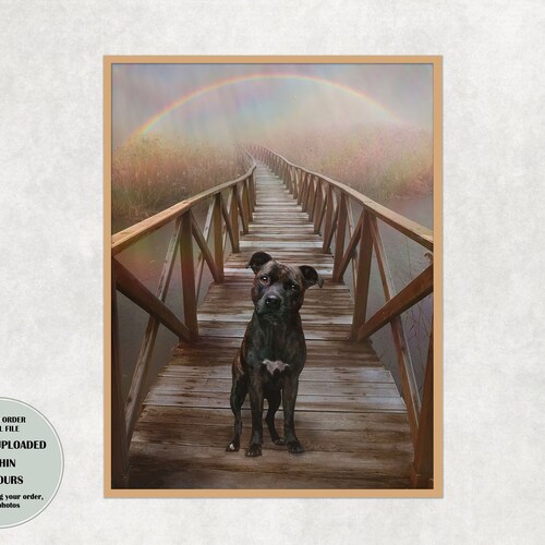 Dog Passed Over the Rainbow Bridge Dog Lovers Loss Memorial - Etsy