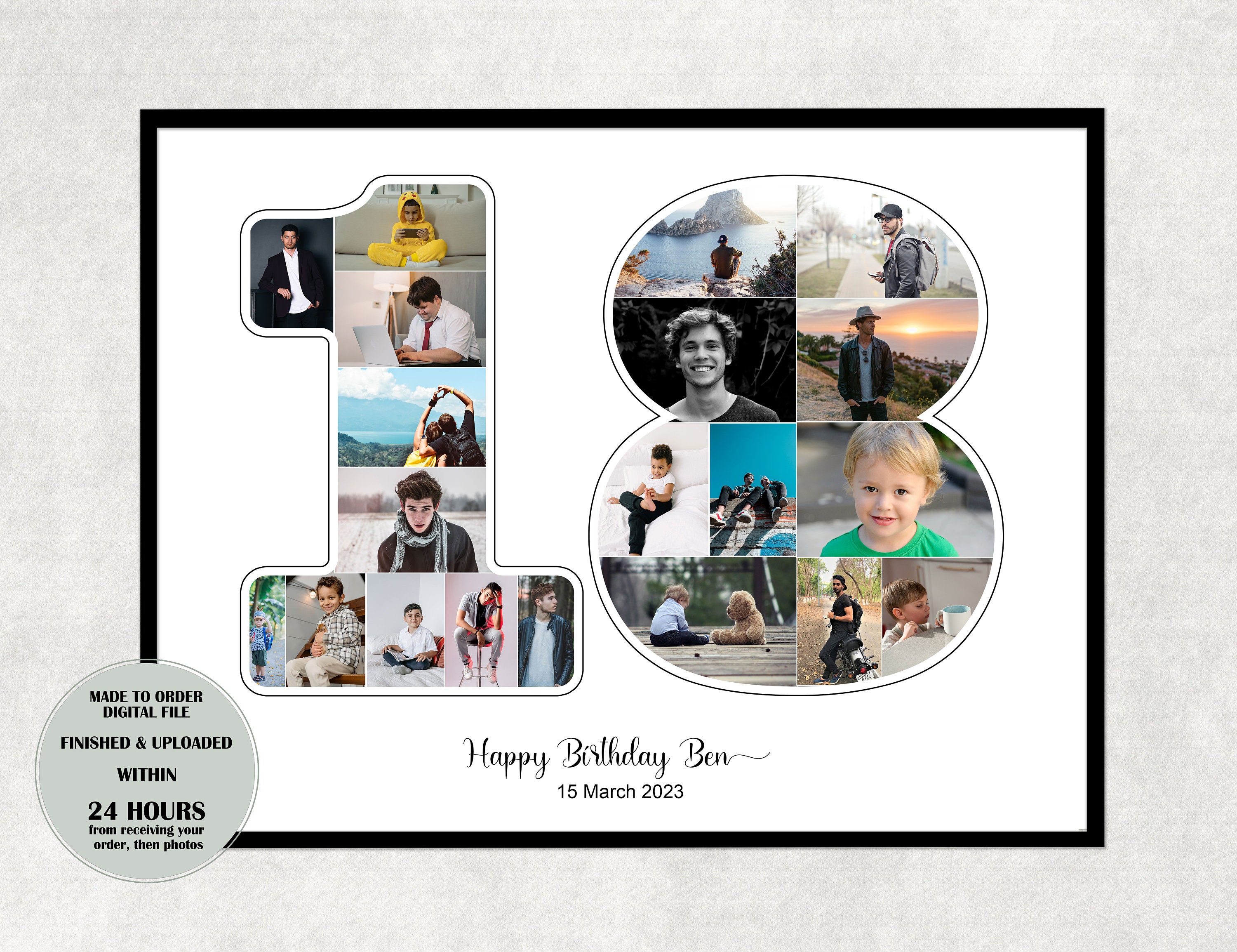 18 Birthday Gift Ideas Photo Collage 18th Birthday Gift for - Etsy