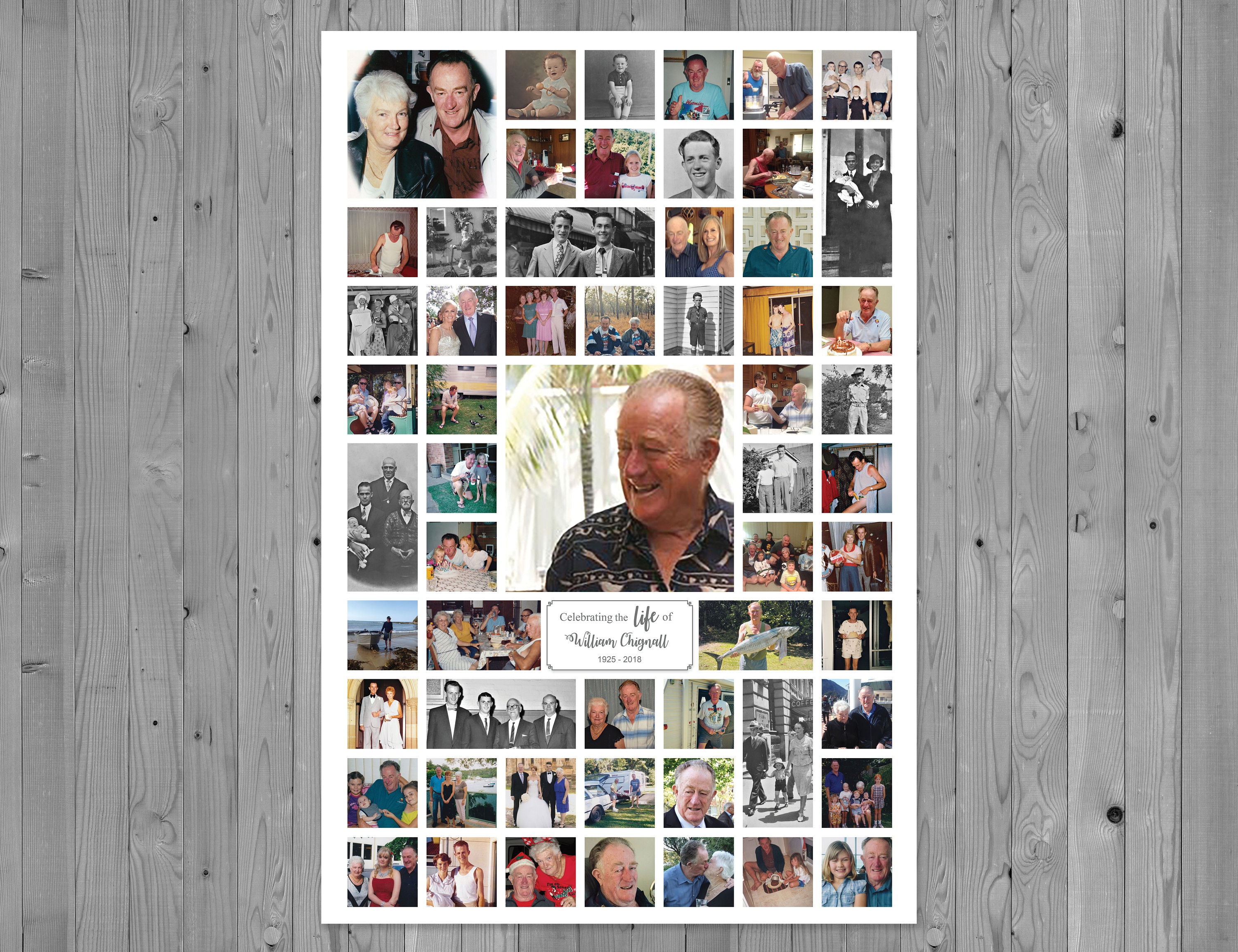 Memorial Collage, Funeral Memory Board, Funeral Collage, Funeral Photo ...